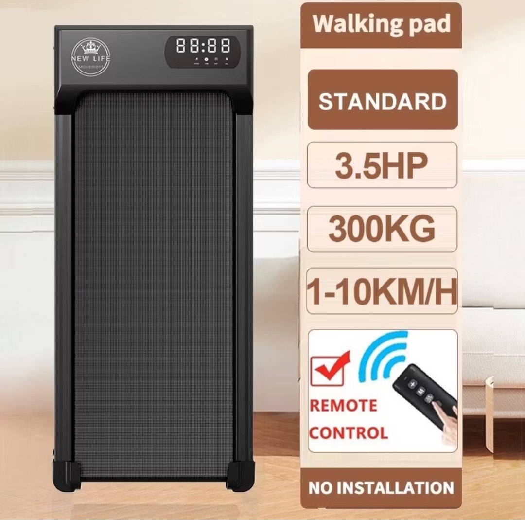 Electric Treadmill / Walkpad 3.5 HP Flat Black with Remote Control Free ...