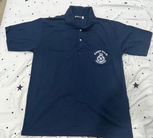 Full set secondary school uniform Kadet Polis Perempuan said besar kain ...