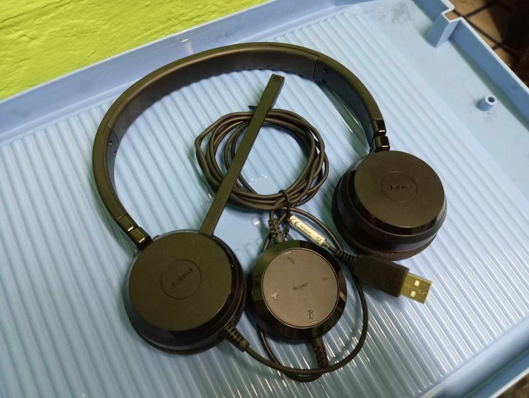 Jabra Evolve 20 UC Stereo Model HSC016 Noise Canceling USB Headset ...