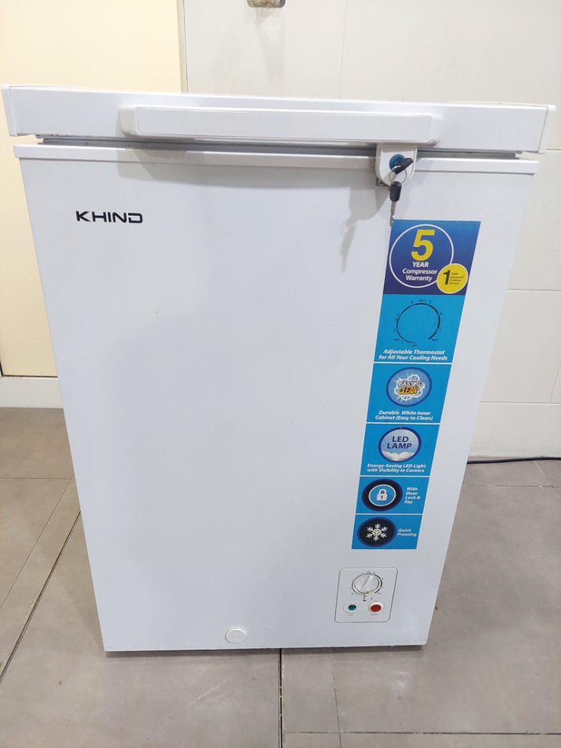 KHIND Chest Freezer 96L, TV & Home Appliances, Kitchen Appliances ...