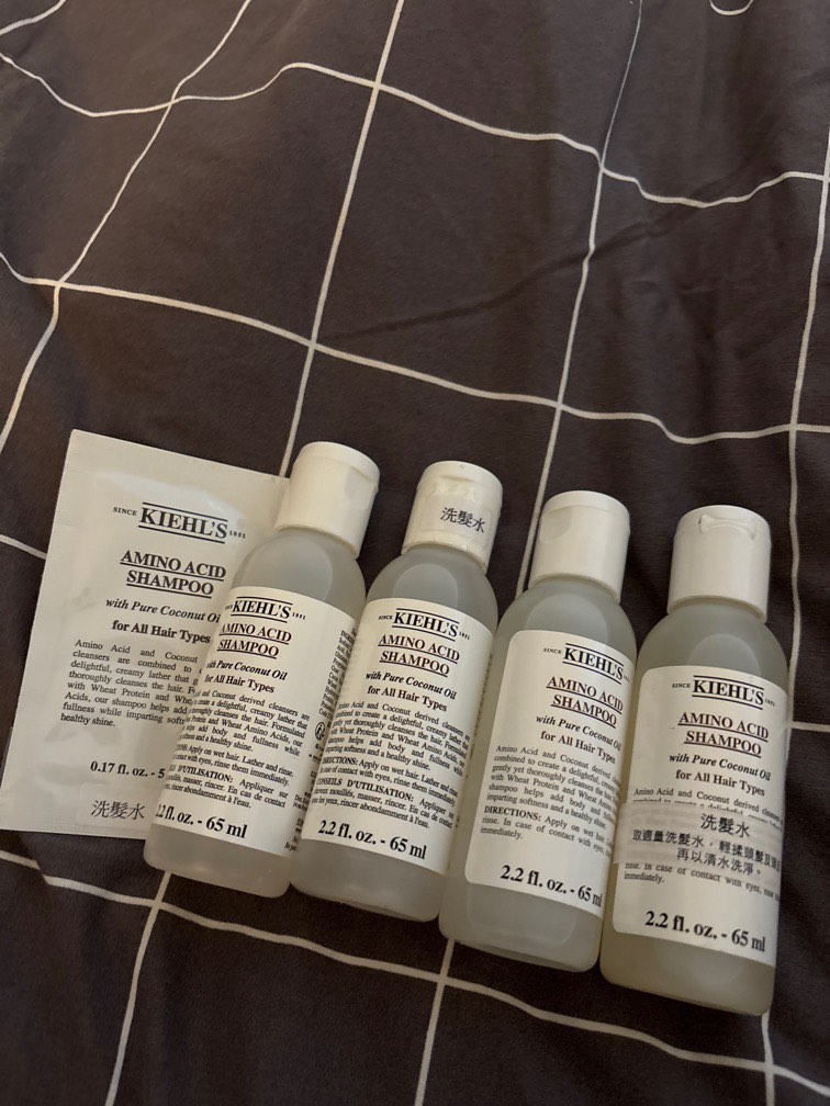 Kiehl's shampoo samples 65ml x 4, 美容＆個人護理, 健康及美容 - 皮膚護理, 面部 - 面部護理 ...
