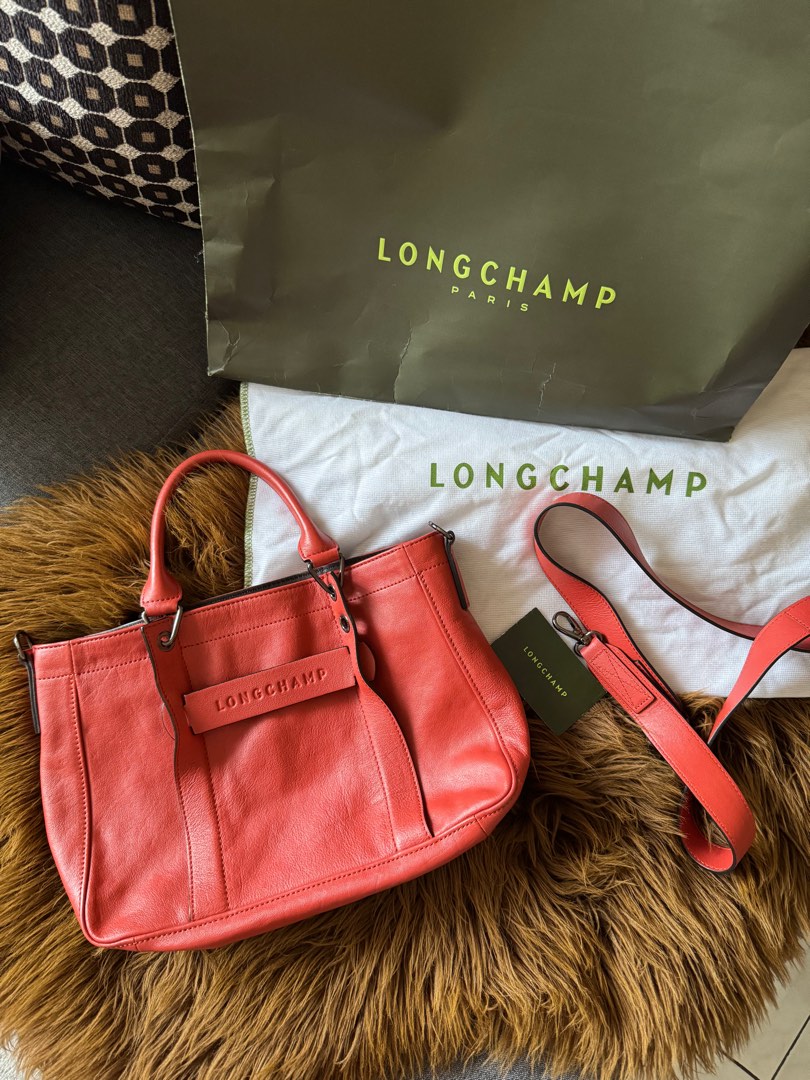 Longchamp 3D Top Handle Bag S Terracotta, Women's Fashion, Bags ...