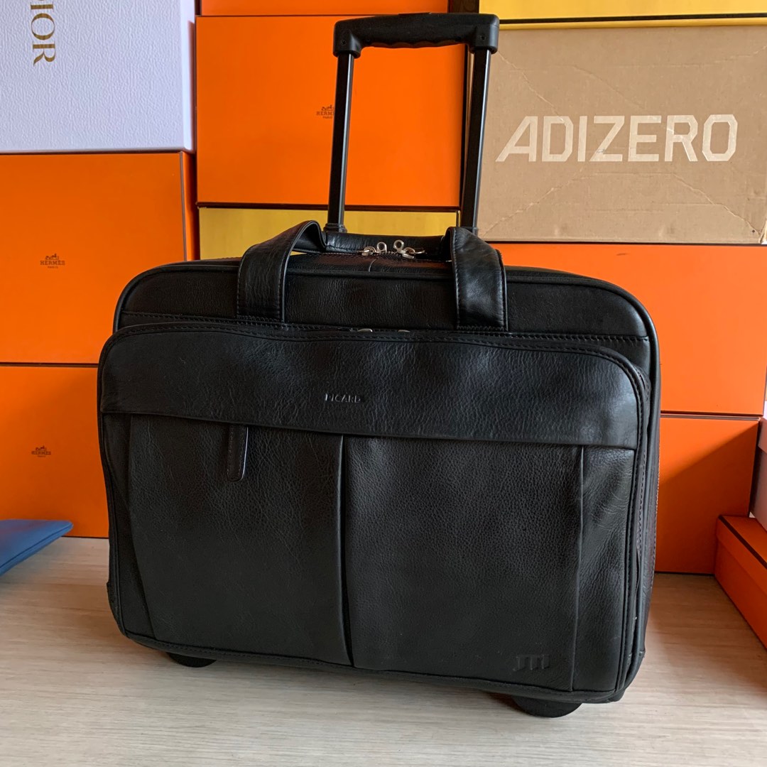Picard pilot luggage 2 wheels full leather black, Barang Mewah, Tas ...