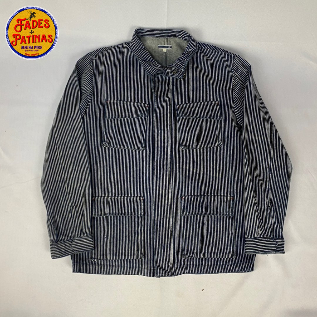 Random Japanese Brand Hickory Denim BDU Type Jacket, Men's Fashion ...