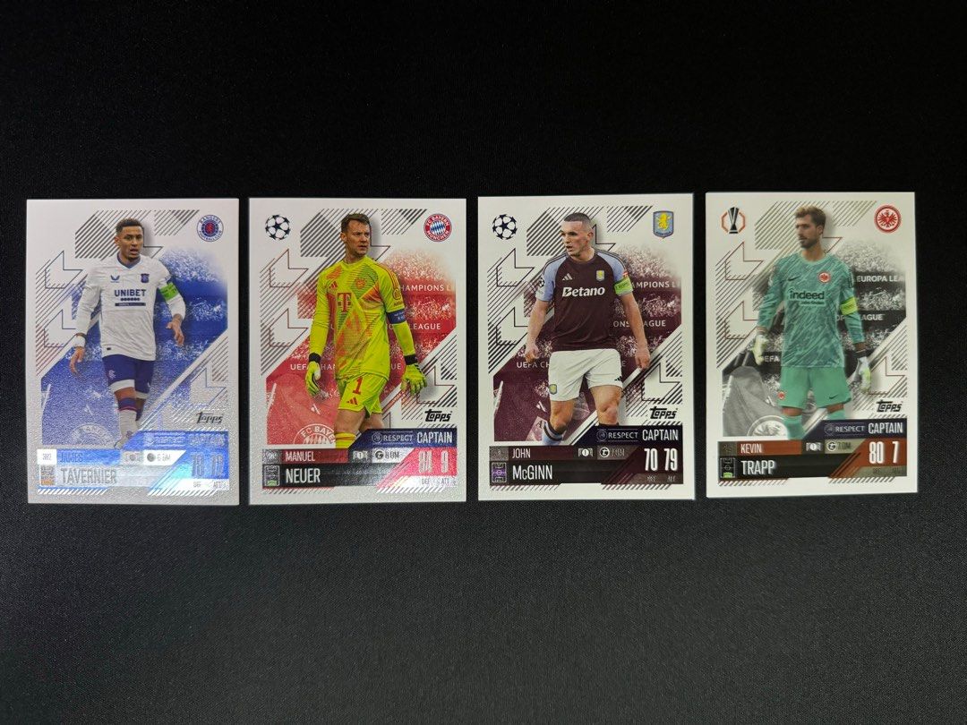 RESPECT CAPTAIN Team Captain base card Lot 11 + Attax Debut rookie Lot8 ...