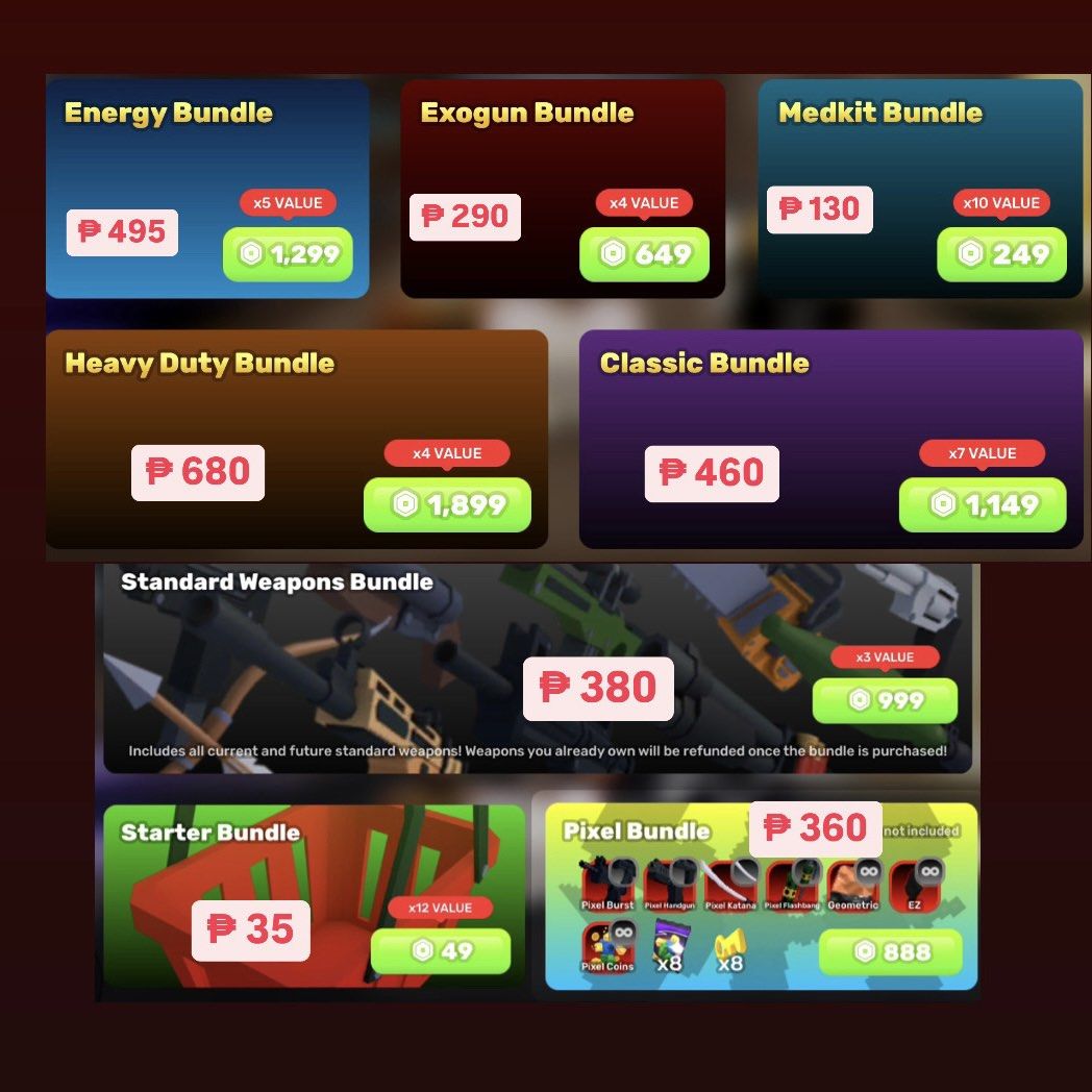 RIVALS ROBLOX DISCOUNTED GAMEPASS ENERGY BUNDLE EXOGUN MEDKIT HEAVY DUTY CLASSIC STANDARD ...