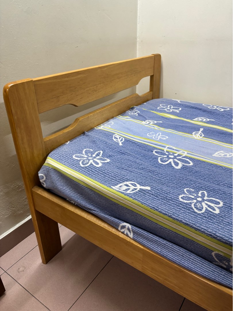 Single bed frame (solid and heavy), Furniture & Home Living, Furniture ...