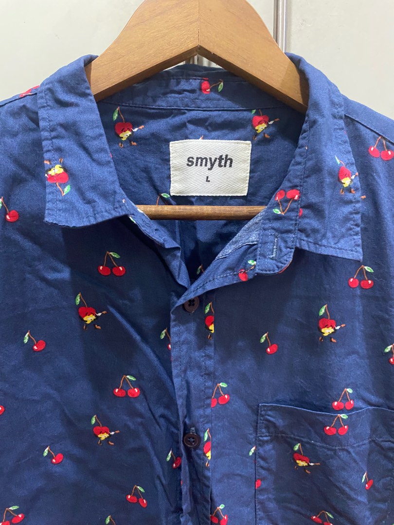 Smyth blue polo cherry prints, Men's Fashion, Tops & Sets, Tshirts ...