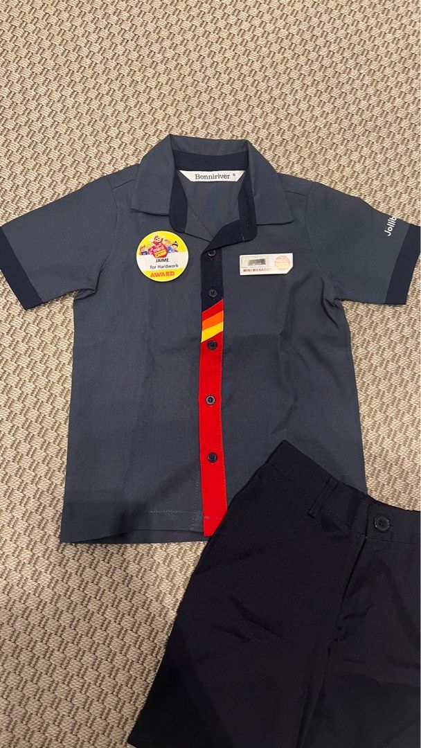 Toddler Jollibee Crew Uniform / Costume, Babies & Kids, Babies & Kids ...