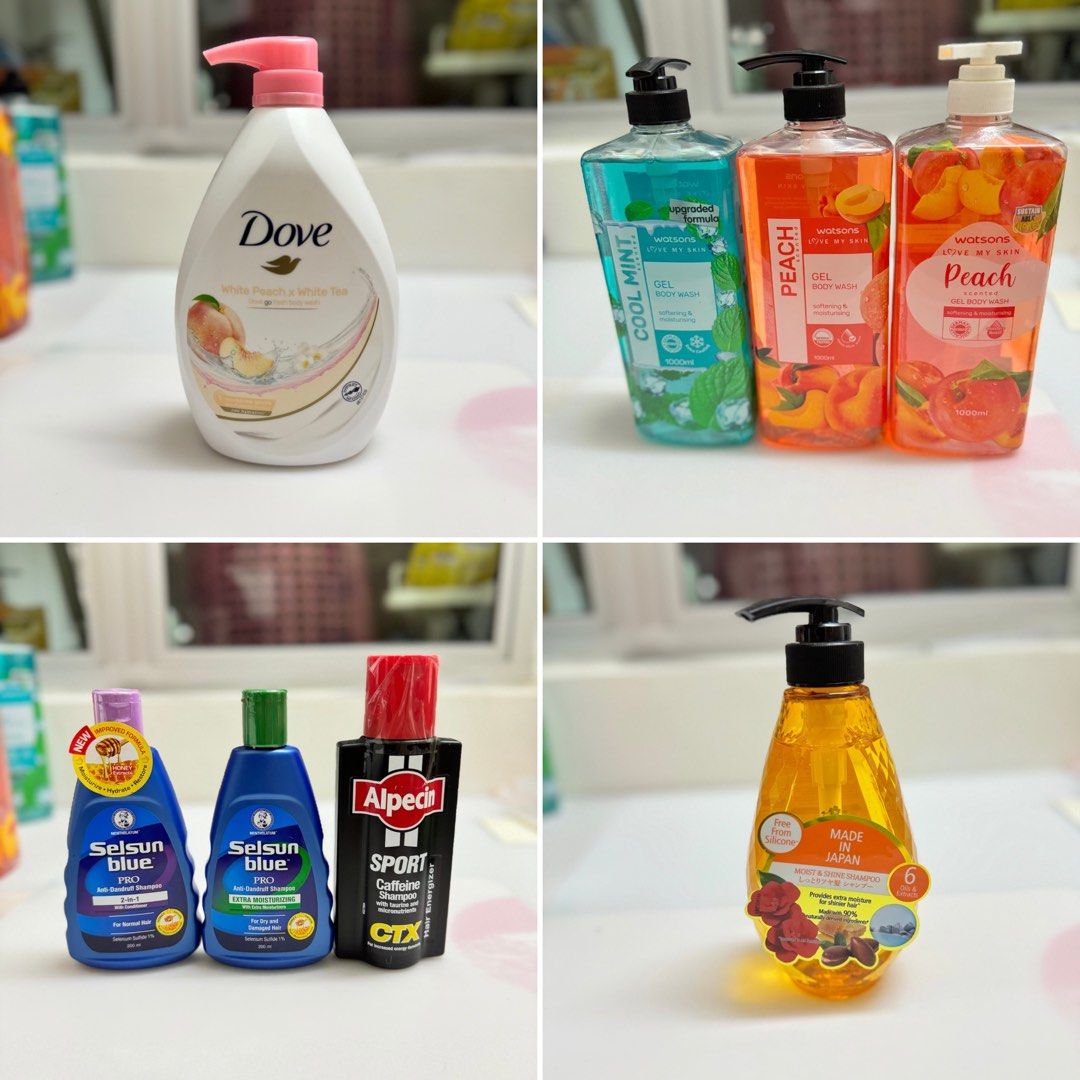 Various body wash hair shampoo sabun badan syampu selsun blue dove ...