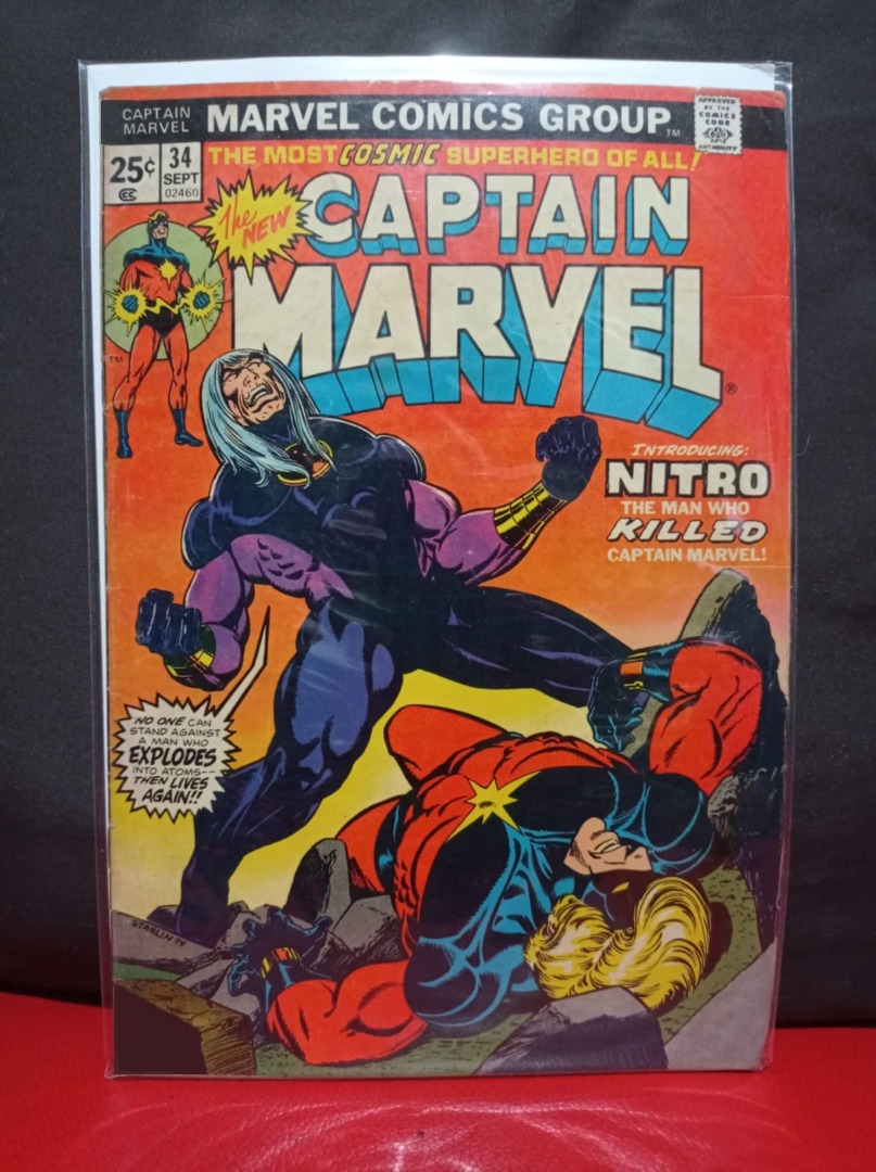 Vintage 1974 Captain Marvel #34 Marvel Comics - First Appearance of ...