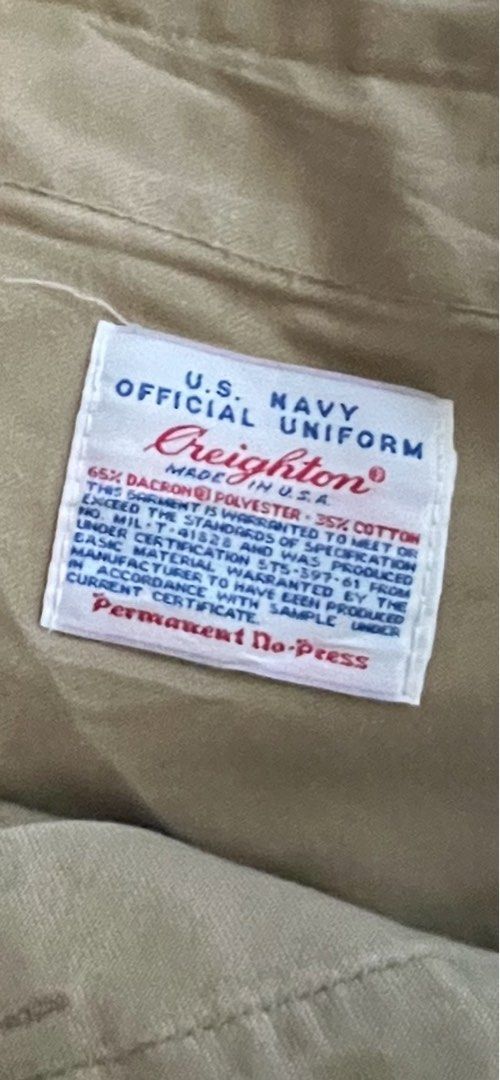 VINTAGE 80s USN ( US Navy ) KHAKIS PERMANENT PRESS, Men's Fashion ...