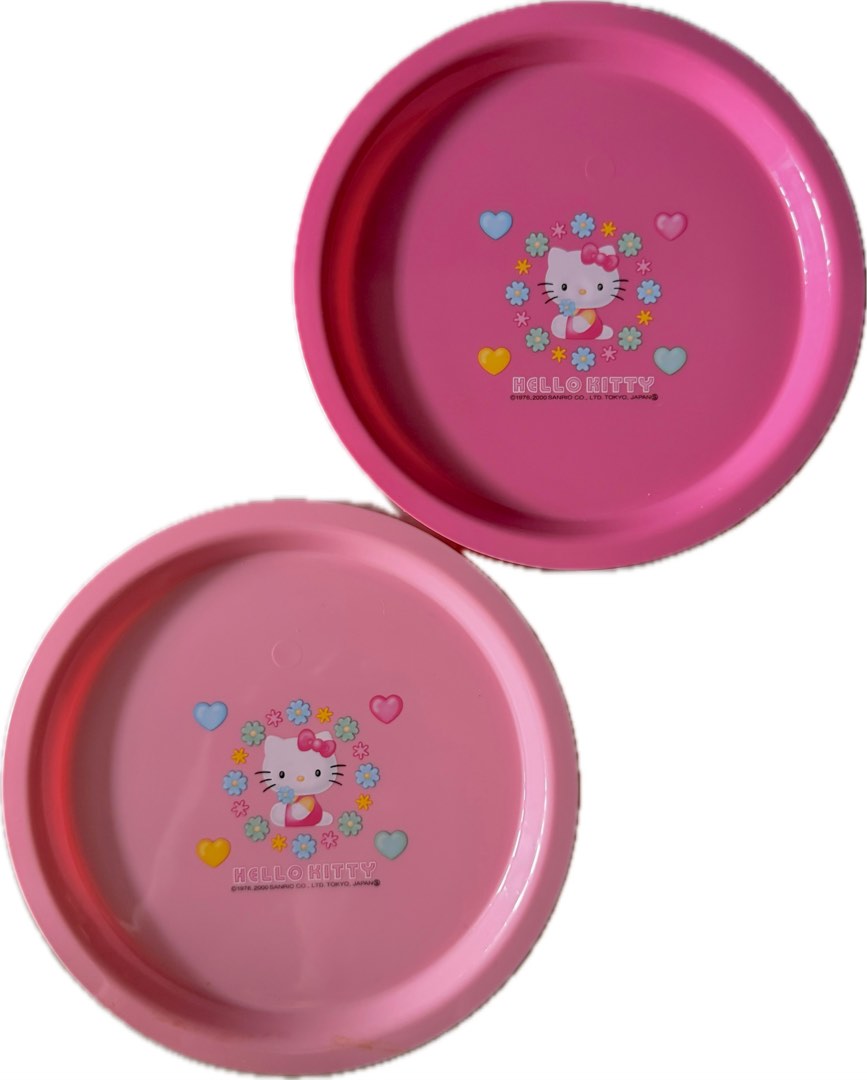 Vintage Hello Kitty Plates Original Sanrio Product, Furniture & Home ...