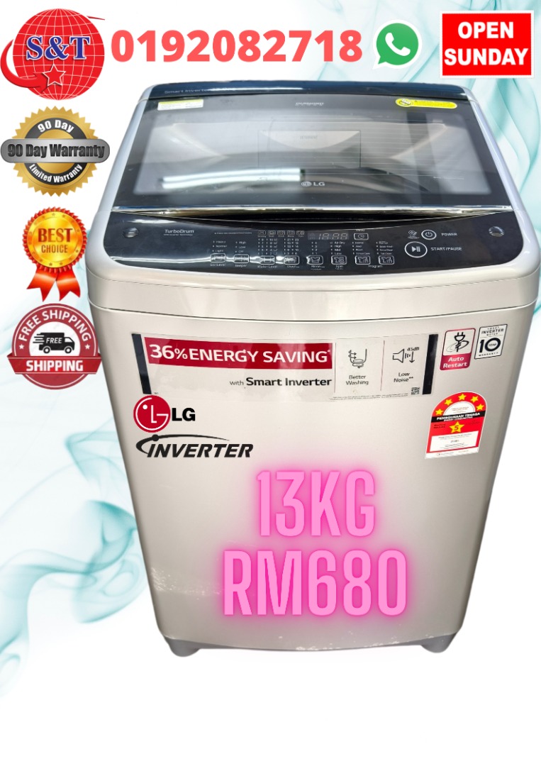 WASHING MACHINE LG 13KG SMART INVERTER, TV & Home Appliances, Washing Machines and Dryers on ...