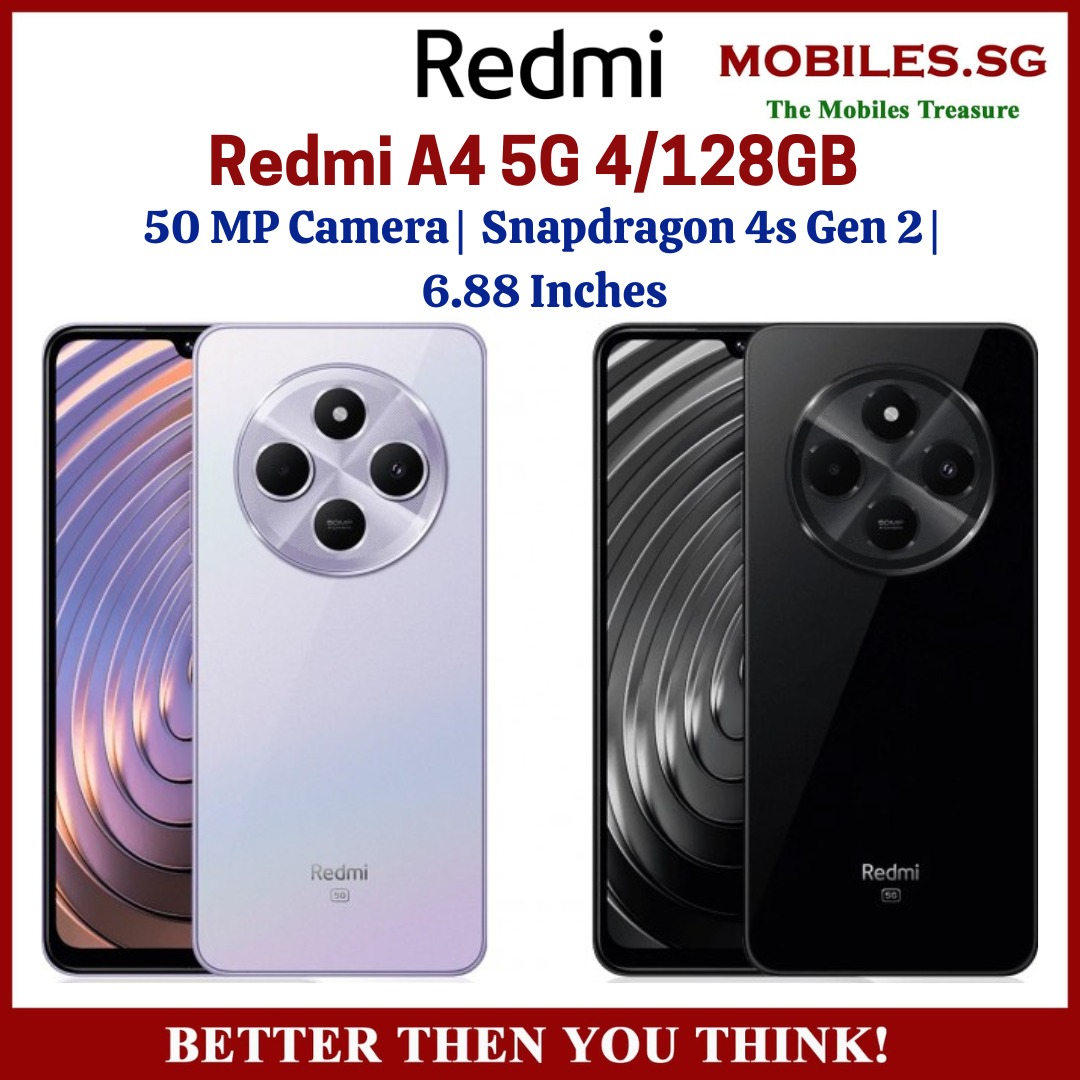 Xiaomi Redmi A4 5G Black 128GB, Mobile Phones & Gadgets, Mobile Phones ...