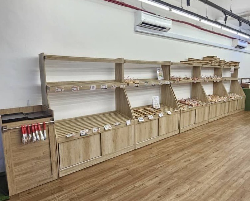 YB68 Rak Roti 3 Tier Pastry Bakery Bread Shelf Display Rack with ...