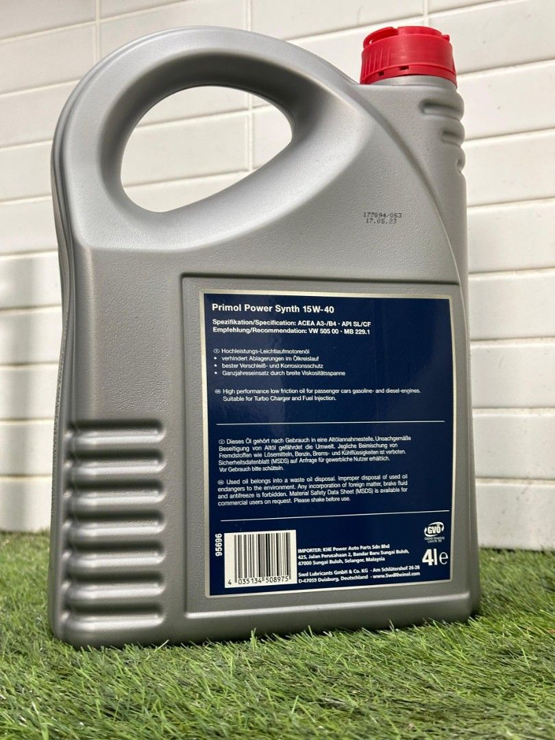 15w40 4L car engine oil Rheinol Minyak Hitam Kereta, Auto Accessories on Carousell