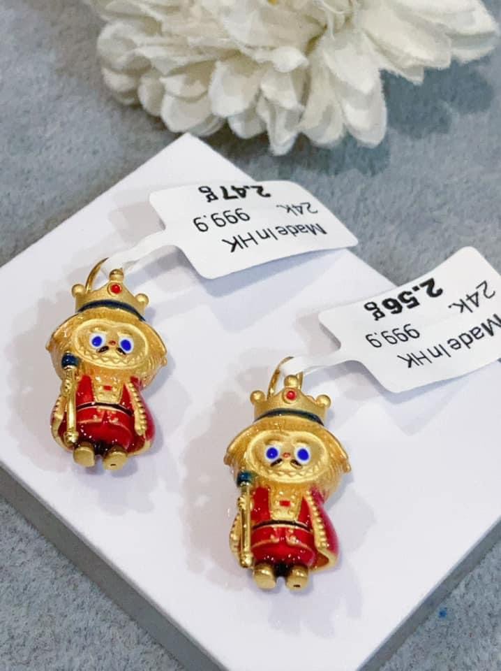 24k Hongkong gold labubu pendant, Women's Fashion, Jewelry & Organizers ...