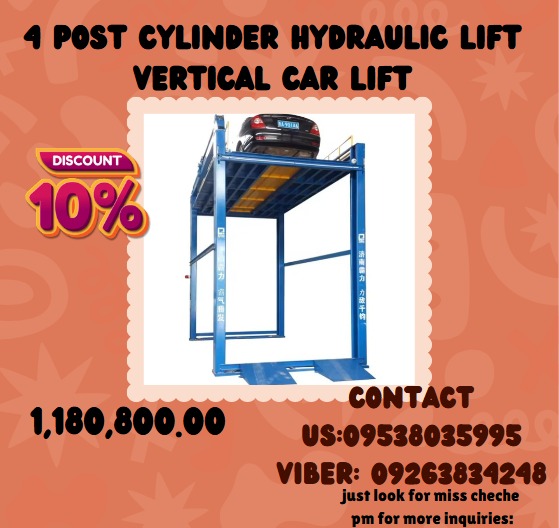 4 post Cylinder Hydraulic Lift vertical car lift, Commercial ...