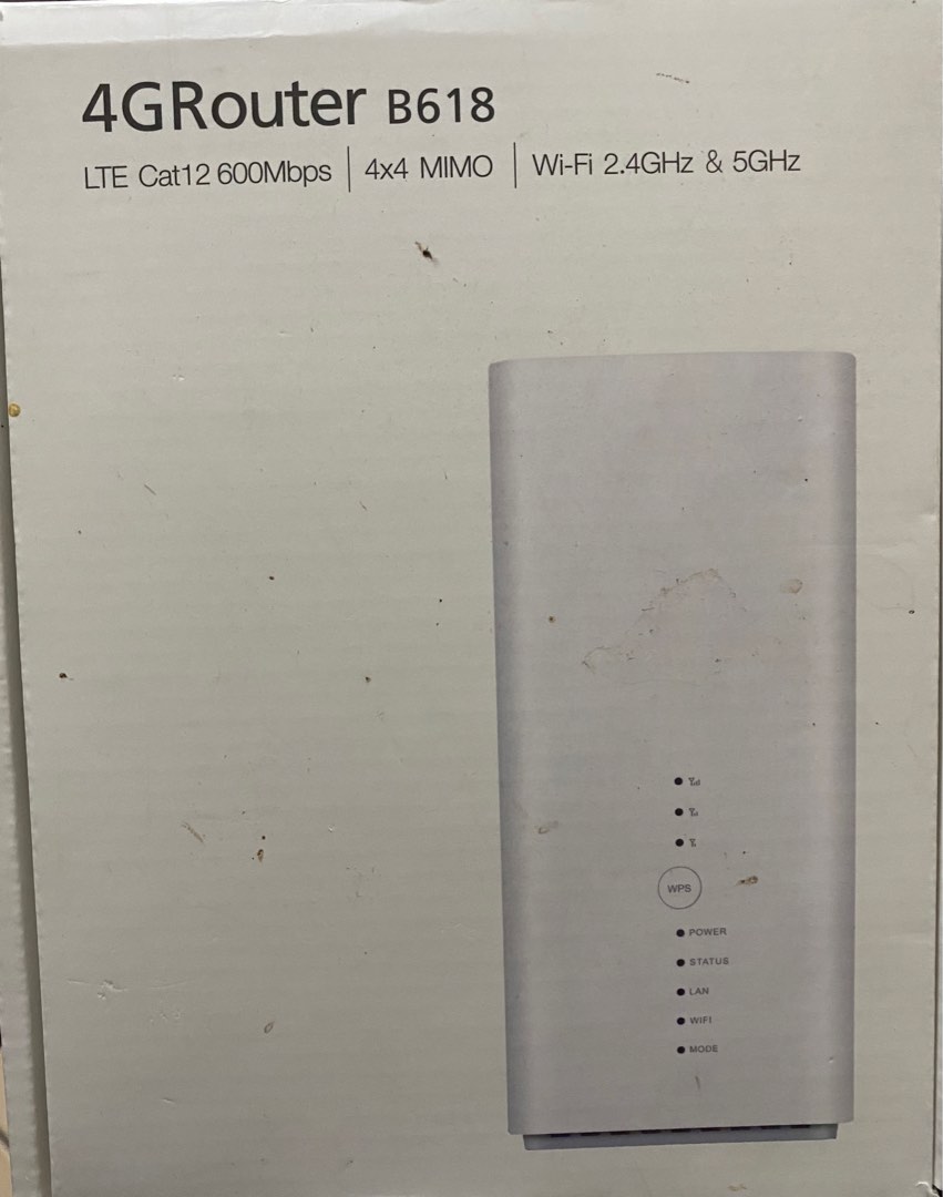 4GRouter B618 LTE Cat12 600Mbps 4x4 MIMO Wi-Fi 2.4GHz & 5GHz, Computers ...