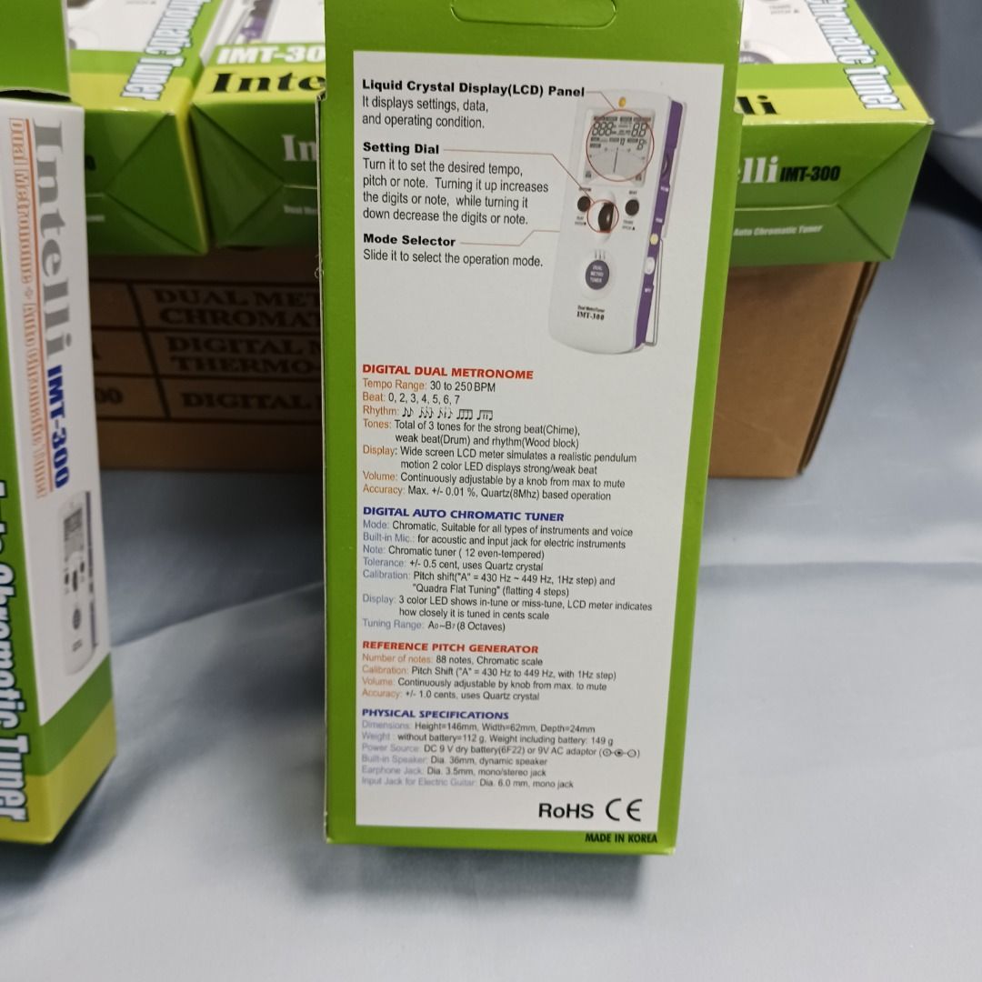 全新 韓製 Dual Metronome Tuner, Brand: Intelli , Model: IMT-300 電子調音器連拍子機 ...