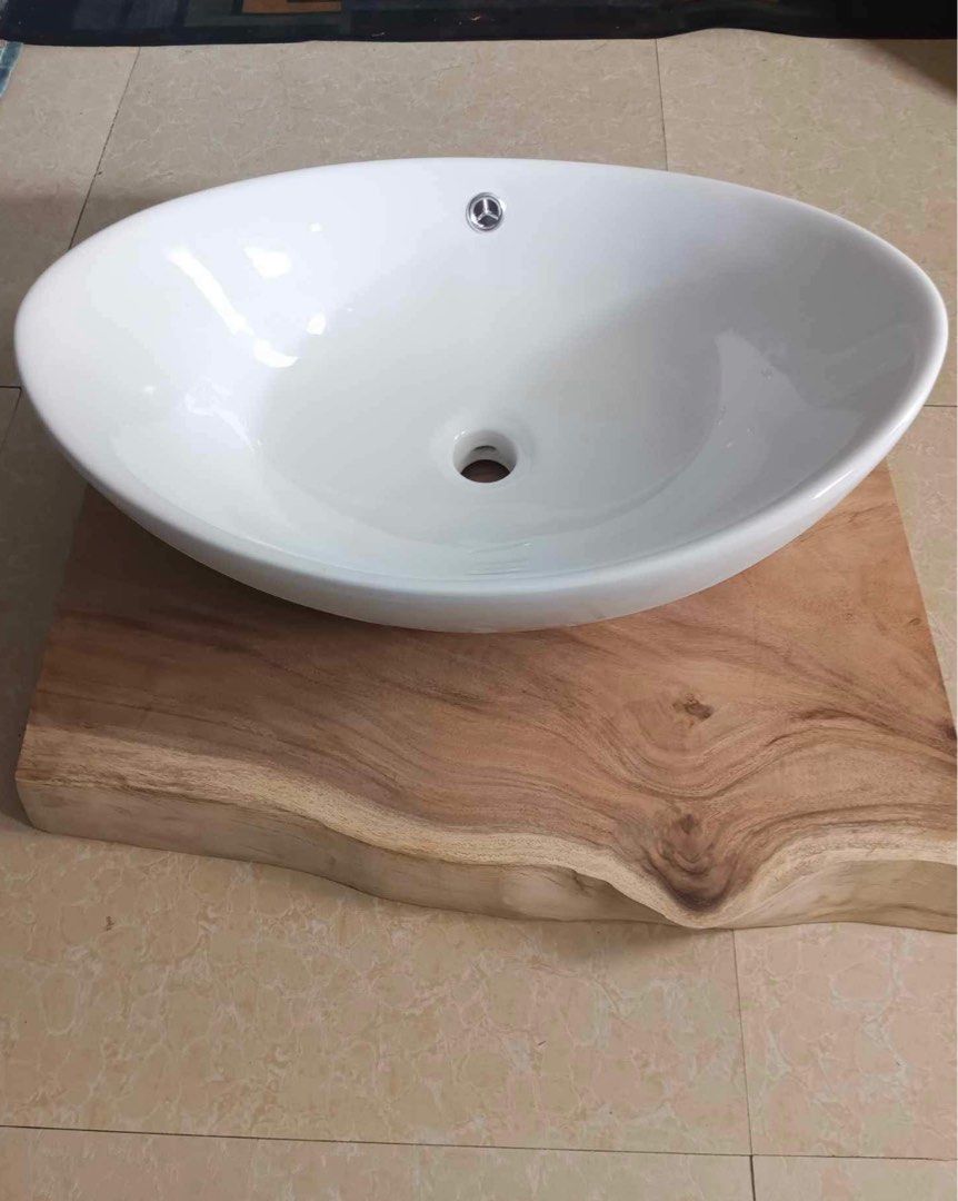 Acacia Solid Wood Lavatory Top, Furniture & Home Living, Furniture ...