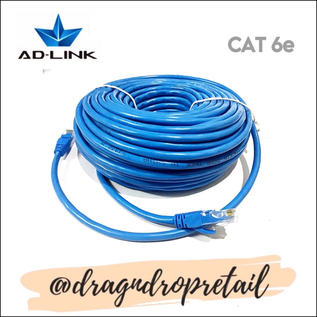 AD-LINK CAT6e Ethernet LAN Internet Cable RJ45 UTP High Speed Molded ...