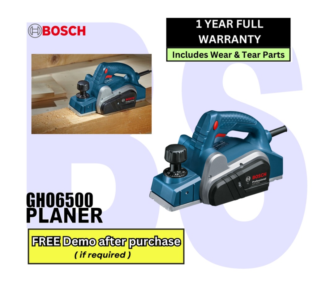 BANSOON BOSCH GHO 6500 Professional Planer. 650W. Planing depth of up to 2.6mm., Furniture ...