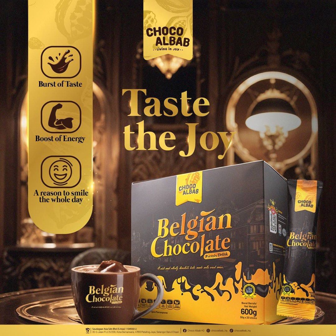BELGIAN CHOCOLATE CHOCOALBAB, Food & Drinks, Beverages on Carousell