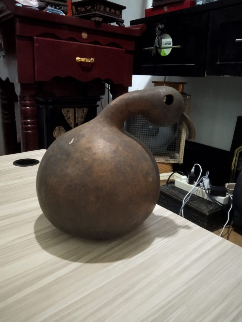 Botol Labu Kering Asli Kuno Jadul Antik, Antik, Pajangan di Carousell