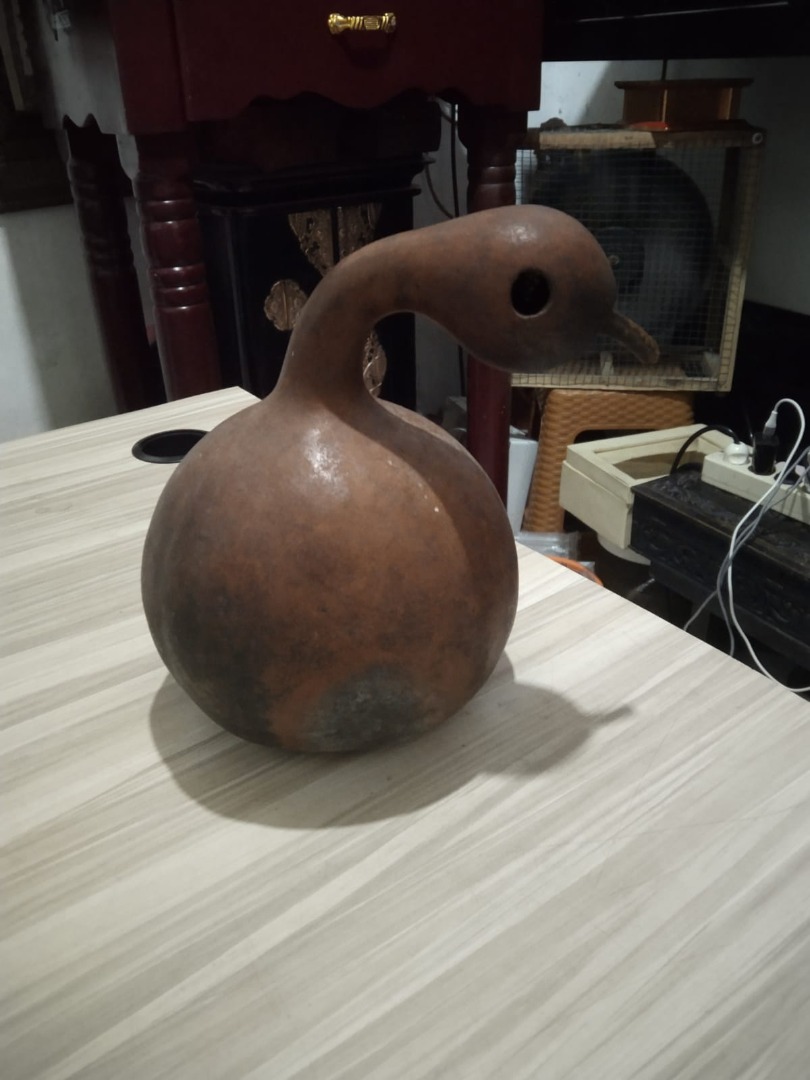 Botol Labu Kering Asli Kuno Jadul Antik, Antik, Pajangan di Carousell