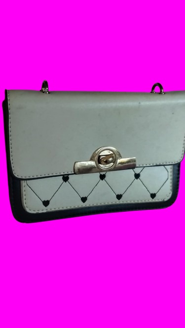 Box-shaped Bag with Metal Accent - Missing Strap, Women's Fashion, Bags ...