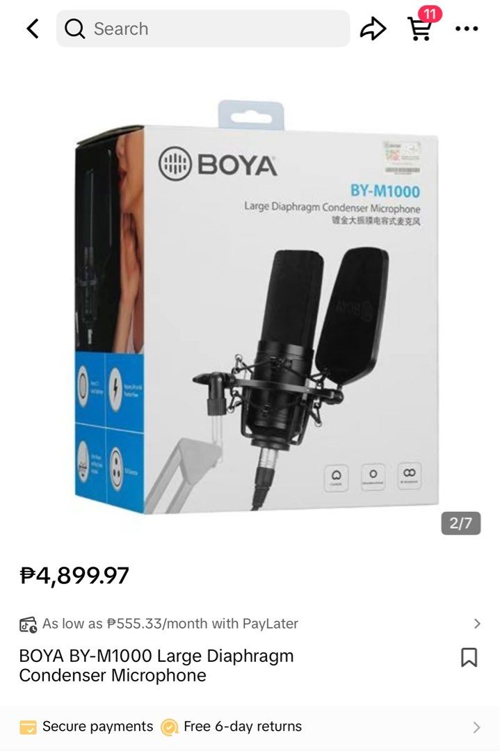 All in 1 - Boya By-M1000 Condenser/Podcast Microphone with Behringer ...