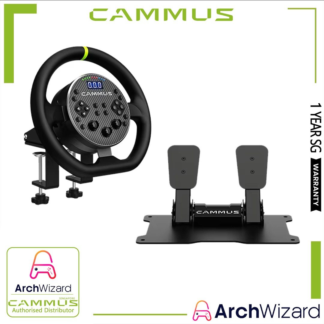 Cammus C5 Direct Drive Steering Wheel With Cammus CP5 Pedal Bundle ...