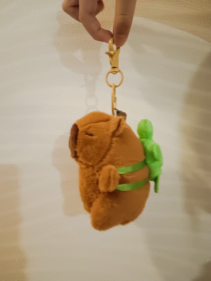 Capybara Keychain with Turtle Carry Bag, Hobbies & Toys, Toys & Games ...