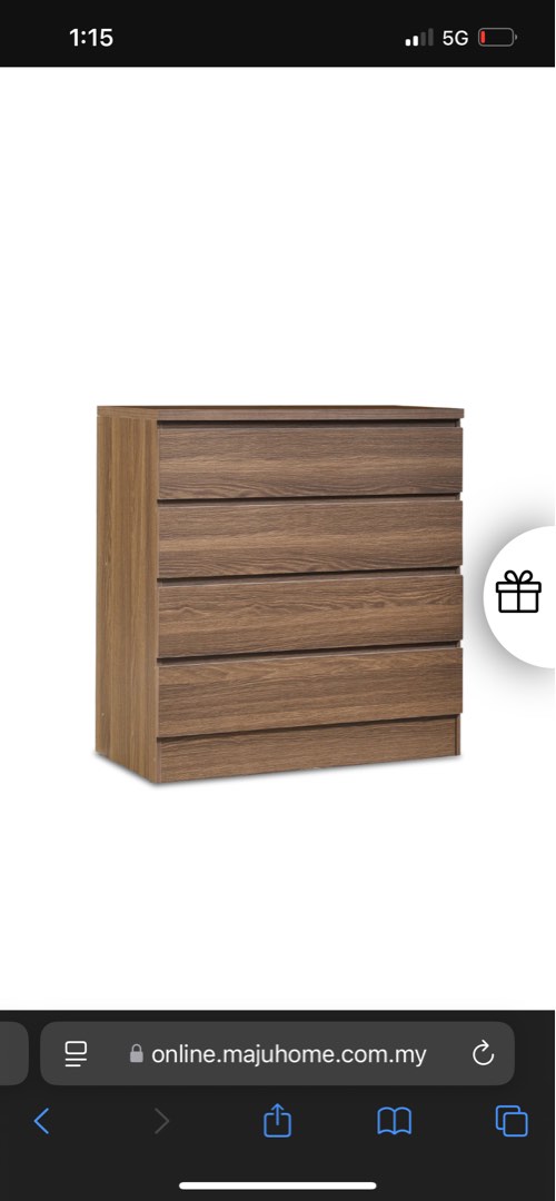 Chest drawers almari laci, Furniture & Home Living, Furniture, Shelves ...