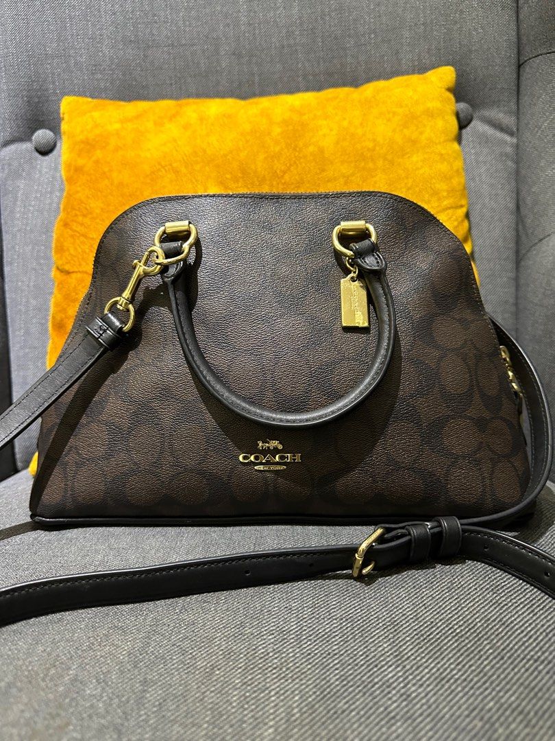 Coach Katy Satchel In Signature Canvas (2558) - IM /BROWN /BLACK, Women ...