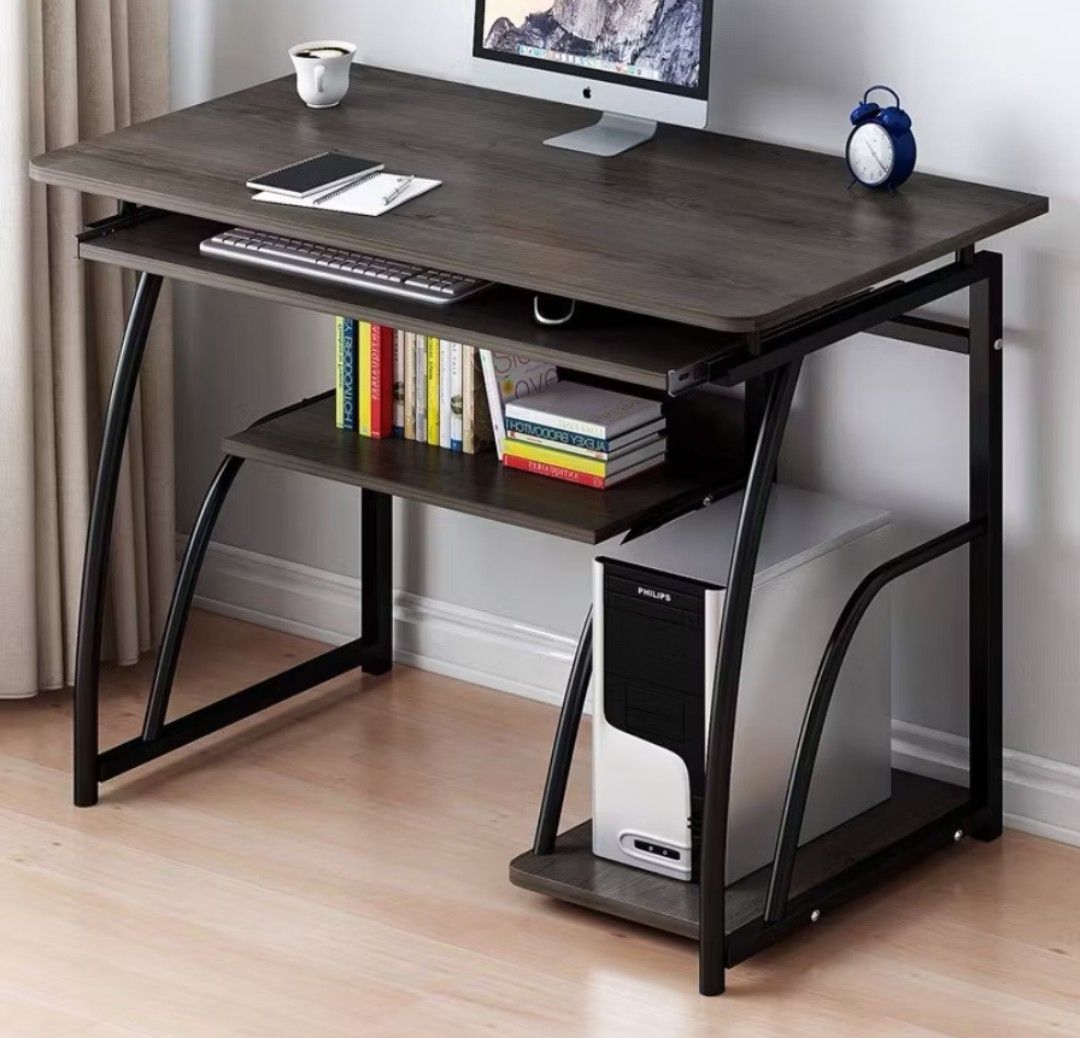 Computer Desktop Table with Keyboard Holder/ Home Office Table ...