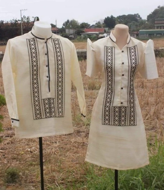 COUPLE BARONG DRESS WITH ETHNIC DESIGN, Women's Fashion, Dresses & Sets ...