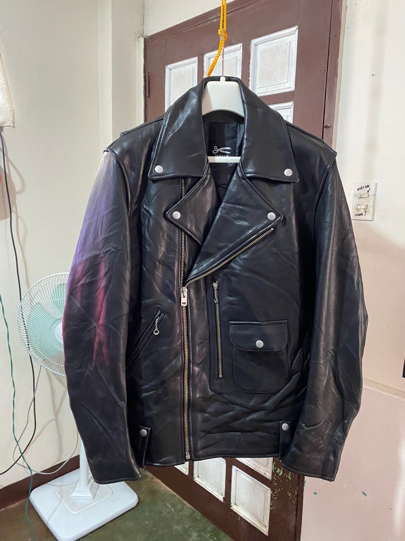 Denham Double Ride Leather Jacket, Men's Fashion, Coats, Jackets and ...
