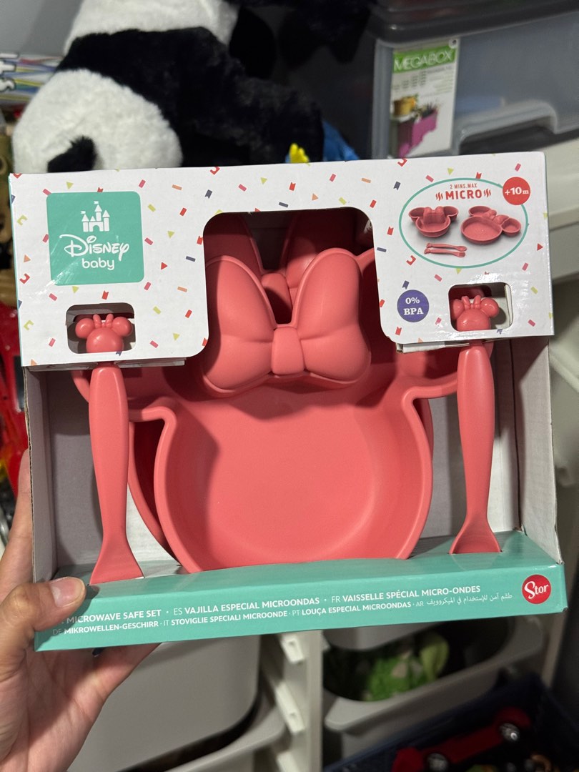 Disney Baby Miney Mouse feeding set MICROWAVEABLE, Babies & Kids ...