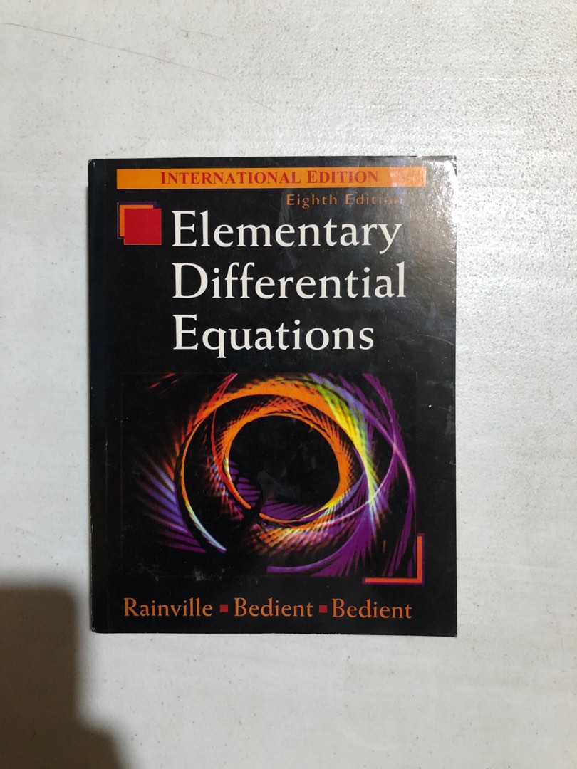 Elementary Differential Equations 8th Edition by Rainville/Bedient/Bedient, Hobbies & Toys ...
