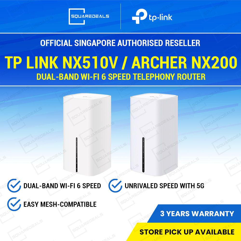 TP Link NX510V 5G AX3000 / Archer NX200 5G AX1800 Dual-Band Wi-Fi 6 Speed Telephony Wifi Router ...