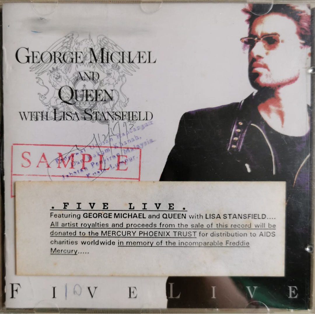 George Michael and Queen With Lisa Stansfield Five Live (Not For Sale ...