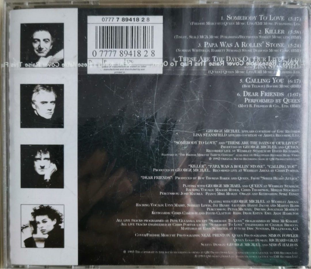 George Michael and Queen With Lisa Stansfield Five Live (Not For Sale ...