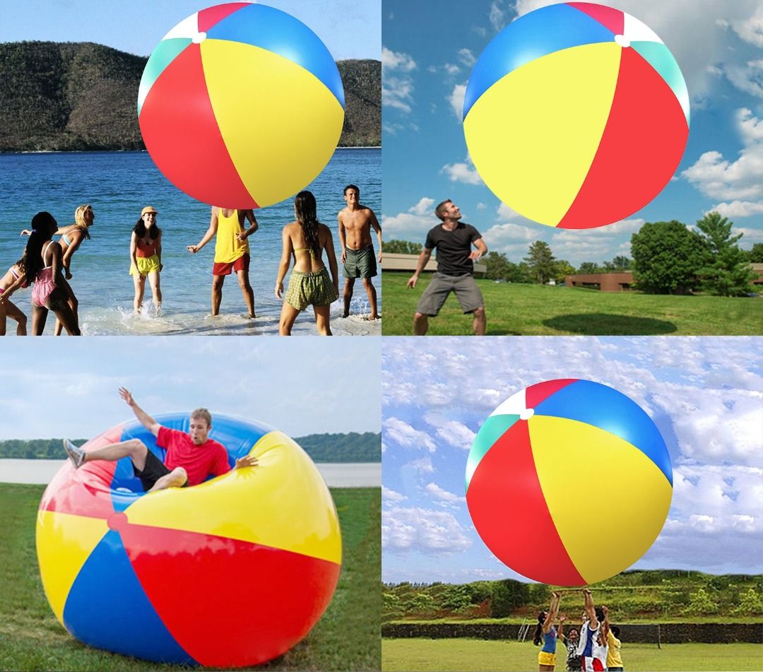 INFLATABLE GIANT BEACH BALL WITH 5 FEET, Everything Else, Others on ...