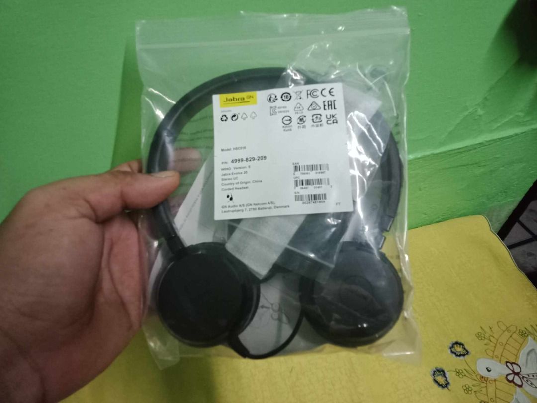 Jabra Evolve 20 UC Stereo Model HSC016 Noise Canceling USB Headset ...