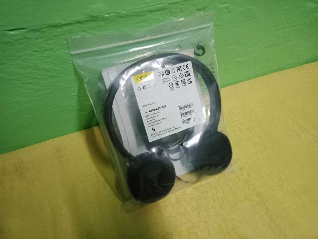 Jabra Evolve 20 UC Stereo Model HSC016 Noise Canceling USB Headset ...