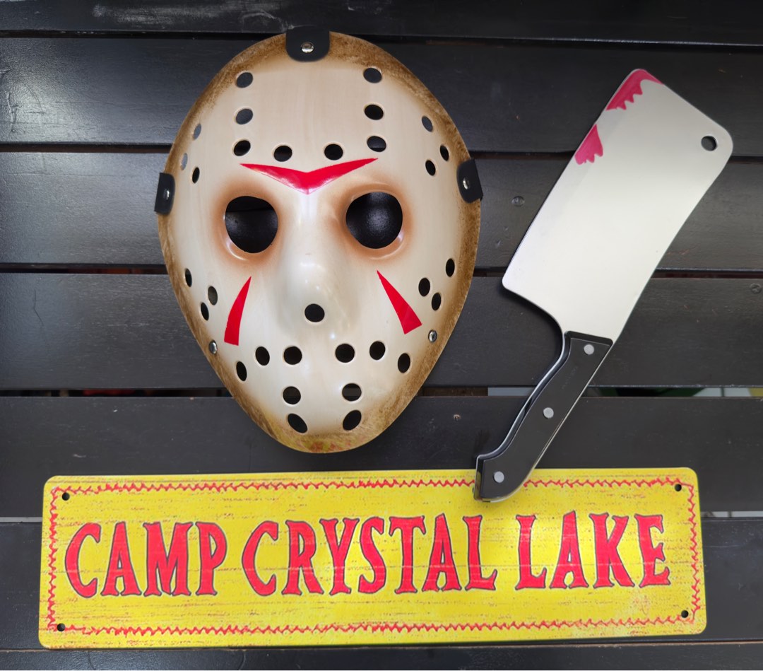 Jason Voorhees Mask Butchers Knife and Kitchen Knife Set, Hobbies ...