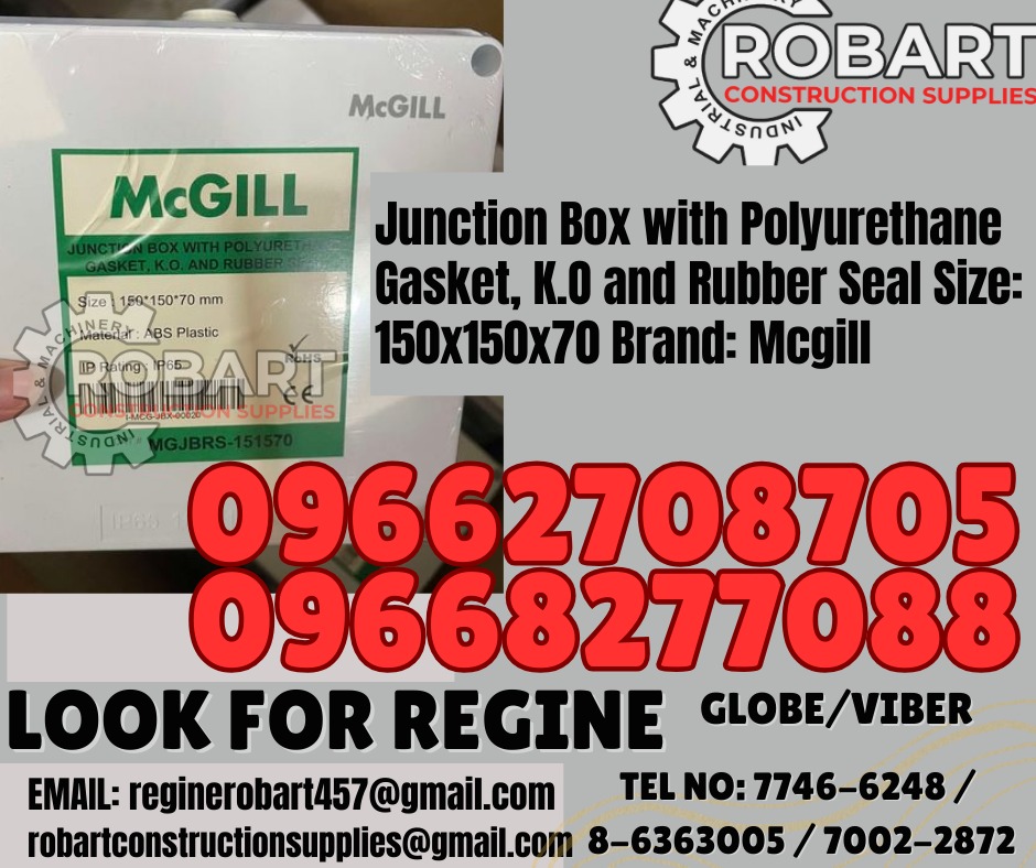 Junction Box with Polyurethane Gasket, K.O and Rubber Seal Size ...